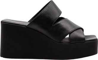 Vic Mati&eacute; Femme, Chaussures, Noir, Taille: 39 EU Sandales compens&eacute;es crois&eacute;es &agrave; plateforme