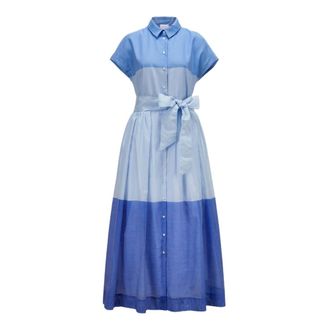 Sara Roka Femme, Robes, Bleu, Taille: 44 FR Long Shirt Dress