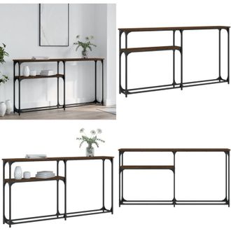 vidaXL Konsolentisch Braun Eichen-Optik 145x22,5x75 cm Holzwerkstoff - Konsolentisch - Flurtisch - Couchtisch - Wohnzimmerstil - Eiche Optik - Home & Living