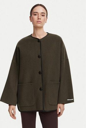 Marella Wollmantel Satira 2623086034 Dunkelbraun Relaxed Fit