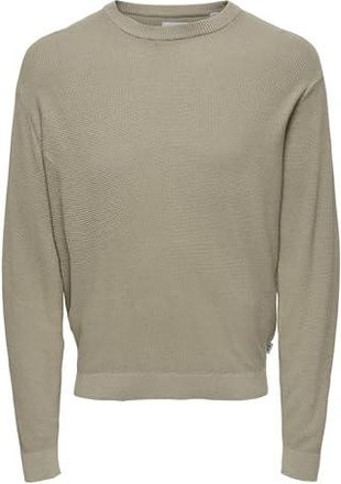 Only & Sons Homme Onstony DS 12 Waffle Crew Knit Pull en Tricot, Corde, XL EU