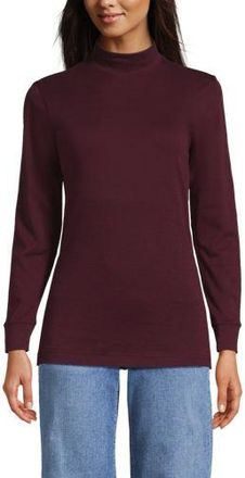 Lands End Stehkragen-Shirt, Damen, Größe:44-46 petite, Rot, Baumwolle, by Lands End