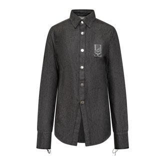 Ludovic de Saint Sernin Slim Fit Hemd Logo Denim - - Blouses & Shirts - Damen - Grau - S