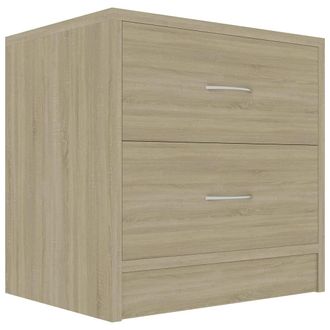 Generic Nachttisch mit 2 Schubladen, Nachtschrank, Nachtkommode, Nachtkonsole, Schlafzimmer Kommode, Schrank, Nachtschr&auml;nkchen, 40x30x40cm, Holzwerkstoff(Wei&szlig;