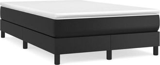 vidaXL Bettgestell Schwarz 120x200 cm Kunstleder Vidaxl