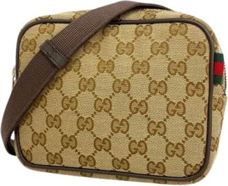 Gucci unisex, Pre-owned, Beige, Taille: ONE Size Sac bandouli&egrave;re en toile vintage Pre-owned