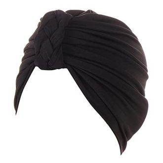 Generic Chapeau de t&ecirc;te ethnique pour femme Cancer Couverture turban Bandeau dentra&icirc;nement, Noir, Taille unique