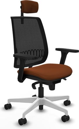 Piqueras y Crespo Schreibtischstuhl, verstellbare Armlehnen, h&ouml;henverstellbare Lendenwirbelst&uuml;tze und Kopfteil, h&ouml;henverstellbar und neigbar. Ausgestattet mit 5 Positio