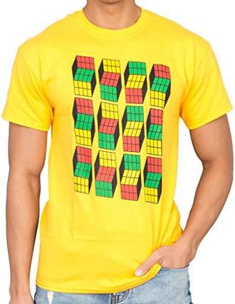 The Big Bang Theory Sheldon Cooper Opti Blocks Erwachsene Moutard T-shirt - Jaune - X-Large