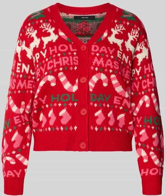 Vero Moda Cardigan mit weihnachtlichem Motiv-Strick
