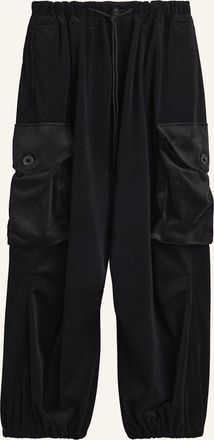 Yohji Yamamoto Y-3 Cargohose, Cordsamt schwarz