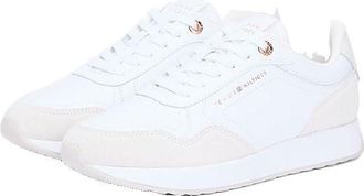 Tommy Hilfiger Damen Monogram Mix Material Runner Fw0Fw09267 Low Top, White (White), 39 EU