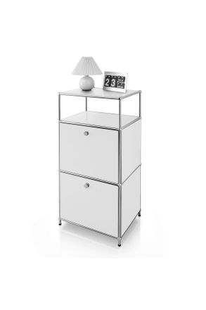 Floordirekt Regal Concept Epure Mk-120, Wei&szlig;, Metall, 50x100x40 cm, stehend, Wohnzimmer, Regale, B&uuml;cherregale