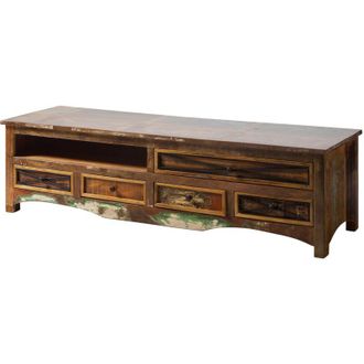 Massivmoebel24 TV-Board Altholz 180x55x50 mehrfarbig lackiert NATURE OF SPIRIT 133