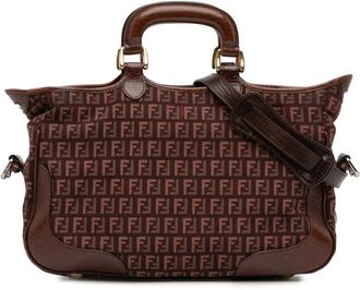 Fendi Hobo Bags - Zucchino Canvas Satchel - Gr. unisize - in Rot - f&uuml;r Damen