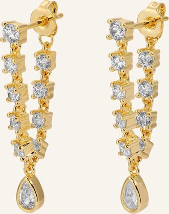 Lili Claspe Ohrh&auml;nger Small Stephie Bezel Earrings By Glambou gold