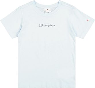 Champion Jungen Legacy Boy - Graphic Crewneck T-Shirt with Large Logo T-Shirt, Blue (BS187)