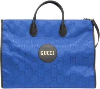 Gucci unisex, Pre-owned, Bleu, Taille: ONE Size Sac cabas en nylon Pre-owned