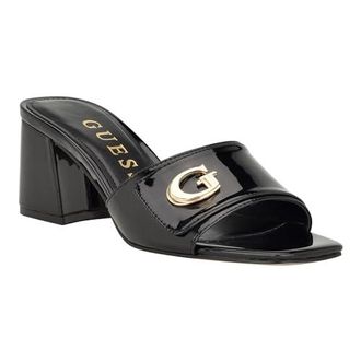 Guess Femme Gallai Sandale à Talon, Noir 002, 37.5 EU