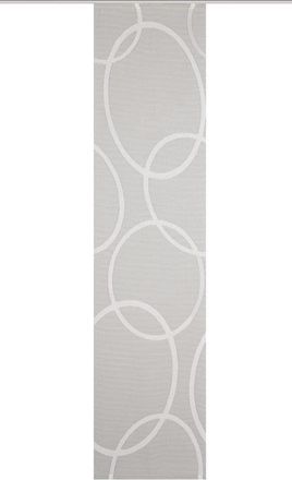 Home Wohnideen 84991 Halb-transparente Schiebegardine PINALO, Bambus-Optik, Scherli-Motiv, in 2 Gr&ouml;&szlig;en und 2 Farben (245 x 60cm, grau)