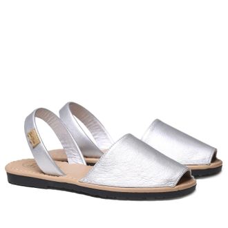 Toni Pons Abarca für Damen aus Leder - Mao - Silver, 35 EU