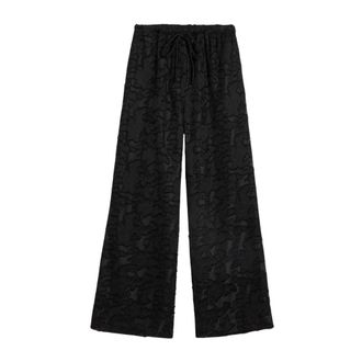 Holzweiler Schwarze Spitze Statement Hose - - Trousers - Damen - Schwarzk - L