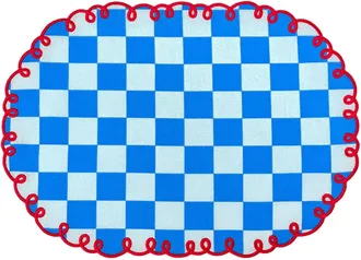 BITOSSI HOME Sets de table vichy Dama Dama Azzurro - Lot de 2 Bitossi