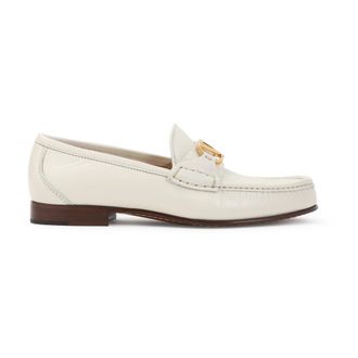 Valentino Garavani Femme, Chaussures, Blanc, Taille: 37 1/2 EU Mocassins Style &Eacute;l&eacute;gant