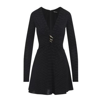 Roberto Cavalli Serpentine Mini Dress - - Dresses - Damen - Schwarzk - M