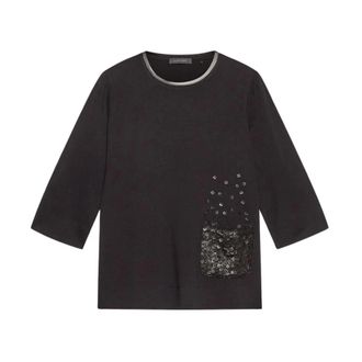 Elena Miro Stilvolles Stricktop - - Tops - Damen - Schwarzk - S