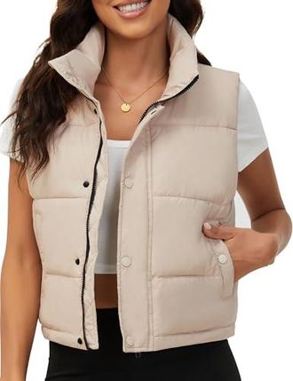Fengbay Doudoune Sans Manches Femme, Doudoune L&eacute;g&egrave;re et Chaude Veste Matelass&eacute;e Chic Gilet Sans Manche, Id&eacute;al Automne Hiver pour Randonn&eacute;e, Voyage, Ville