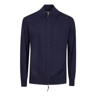 Ballantyne Stylischer Rei&szlig;verschluss-Cardigan - - Knitwear - Herren - Blau - M