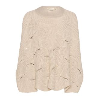 Cream Crmistletoe Strickponcho - - Jackets - Damen - Beige - ONE SIZE