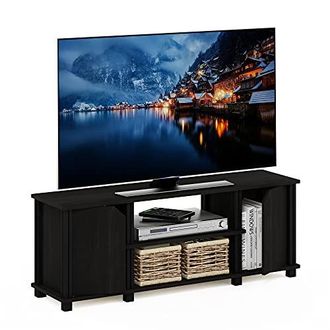 Furinno Simplistic Meuble TV, Centre Multimédia, Console TV pour Téléviseurs JusquÀ 45 Pouces avec Étagères Et Rangements, pour Salon, Chambre, Couleur Expres
