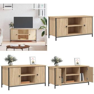 vidaXL TV-Schrank Sonoma-Eiche 100x40x50 cm Holzwerkstoff - TV-Schrank, TV-Schr&auml;nke, TV-St&auml;nder, TV-M&ouml;bel, Schrank, Sideboard, Medienschrank, HiFi-Schrank
