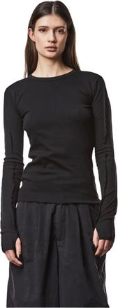 Thom Krom Femme, Sweatshirts et sweats à capuche, Noir, Taille: 40 FR SweaT-shirt Noir avec Détails Raffinés