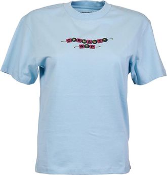 Carhartt Work in Progress Femme, Tops, Bleu, Taille: 36 FR ABC T-Shirt