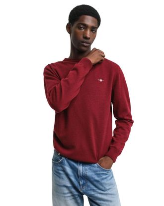 GANT Herren Superfine Lambswool C-Neck Pullover, PLUMPED RED, XXL
