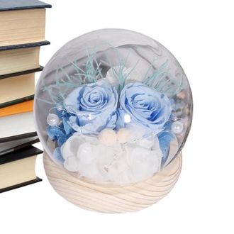 Generic Fleurs sous d&ocirc;me de verre,Fleurs sous d&ocirc;me de verre - Fleurs &eacute;ternelles avec d&ocirc;me | D&eacute;corations romantiques pour femmes maman grand-m&egrave;re, d&eacute;coration d