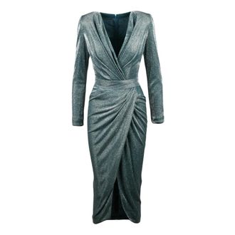 Rhea Costa Langes Raffkleid - - Dresses - Damen - Gr&uuml;n - S