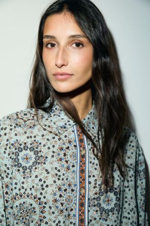 Gerard Darel Chemise fluide imprim&eacute; foulard - LIZ - Bleu ciel
