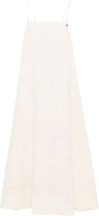 Liu Jo Femme, Robes, Beige, Taille: 40 FR Natural Flower Sequi Maxi Dress