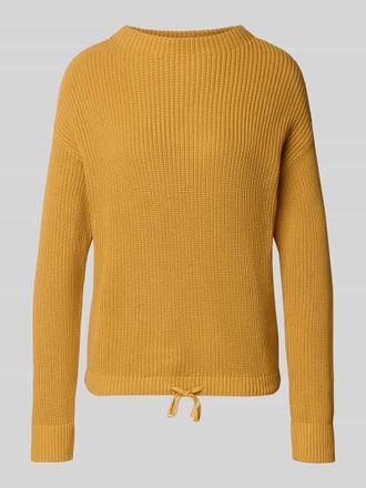 Jake*s Casual Strickpullover mit Stehkragen und Tunnelzug