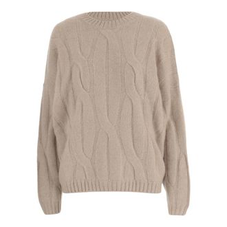 Allude Kaschmir- und Seidenpullover - - Knitwear - Damen - Beige - XS