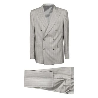 Tagliatore Gestreifter Anzug - - Suits - Herren - Grau - L
