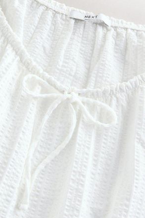 Next T-Shirt T-Shirt mit U-Ausschnitt und Ballonsaum (1-tlg)