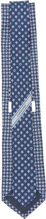 Ferragamo Gancini Print Silk Necktie - Navy