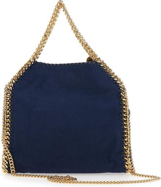 Stella McCartney Womens Mini Bag Falabella Blue Alter Suede Polyester Shoulder
