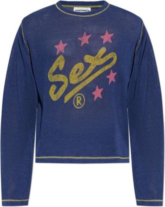 Carne Bollente unisex, Pulls, Bleu, Taille: XL Spell It Out Sweater