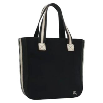 Burberry Pre-owned Toile sacs-main - Femme - Pre-owned - Noir - Taille: ONE Size